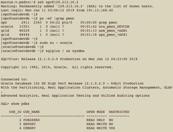 Oracle Cloud Infrastructure Post 8 Connecting To Server Ssh And To Database Oracle Client